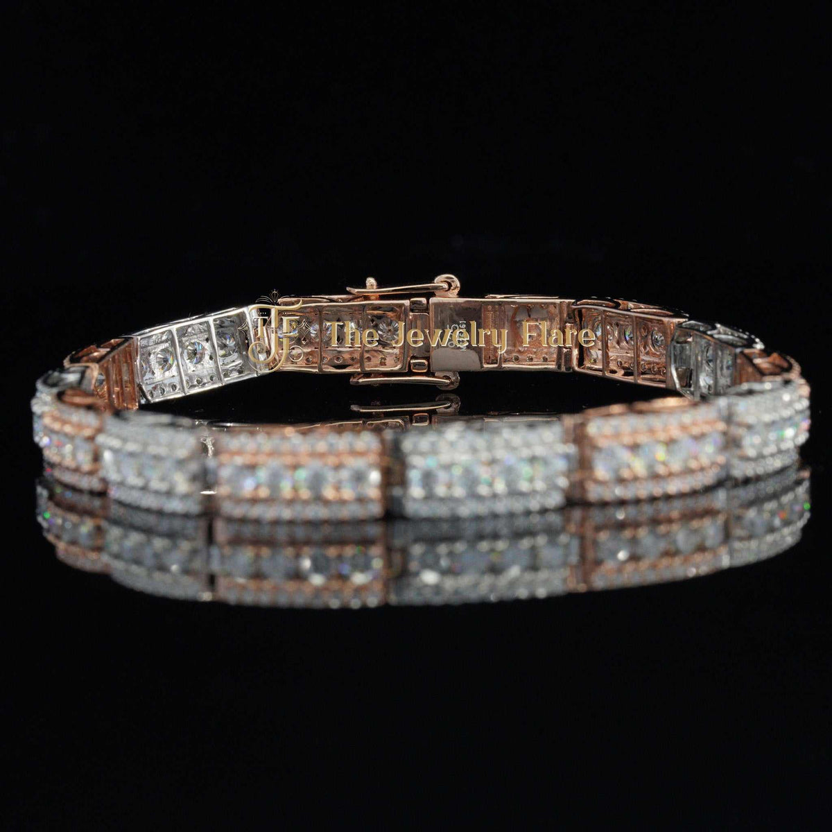 Two Tone Lab Diamond Bracelet for Men | Hip Hop Bracelets – The Jewelry ...