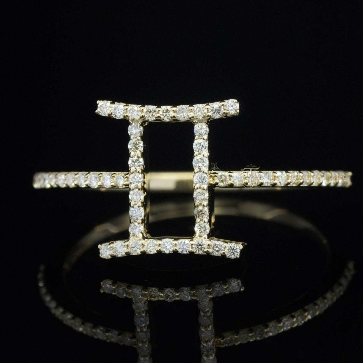 Gemini Zodiac Sign Diamond Ring – The Jewelry Flare