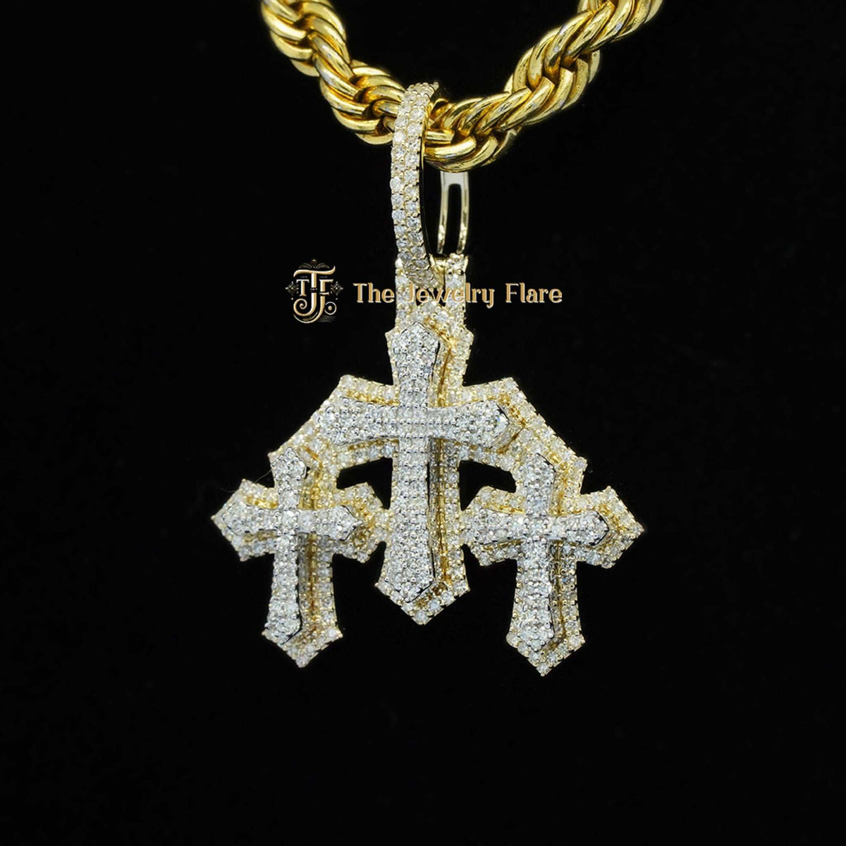 3 Fully Iced Out Cross Pendant – The Jewelry Flare